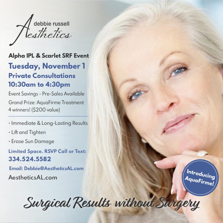 Upcoming Events – Debbie Russell Aesthetics